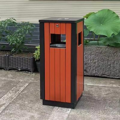 中国 50l 20 Gallon Street Park Metal Wood Public Recycle Camping Commercial Trash Can Outdoor 販売のため