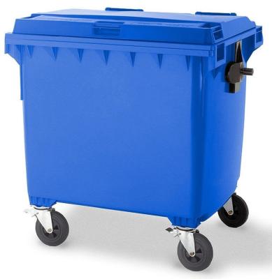 China 1100 Liter Outdoor Dumpster Garbage Bin Industrial Outdoor Plastic Garbage Bin Recycle Bin for sale