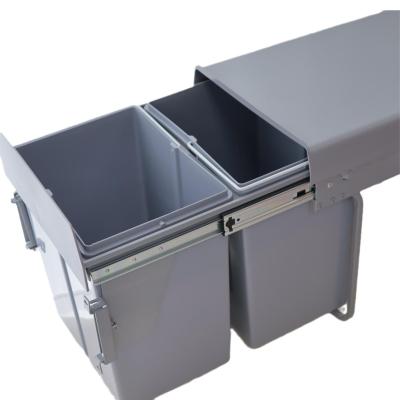 China Hanging Trash Can for Kitchen Cabinet Door Cabinet Trash Can Rectangle Waste Bins for sale