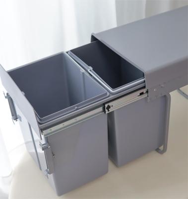 China Hanging Trash Can for Kitchen Cabinet Door Cabinet Trash Can Rectangle Waste Bins for sale
