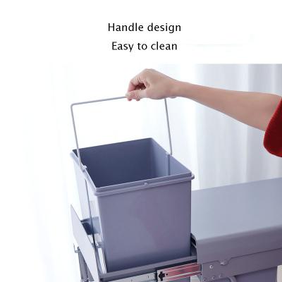 China Hanging Trash Can for Kitchen Cabinet Door Cabinet Trash Can Rectangle Waste Bins for sale