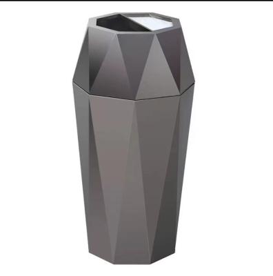 中国 Hotel Lobby Stainless Steel Trash Can with Ashtray Hotel Elevator Corridor Vertical Ash Bucket 販売のため