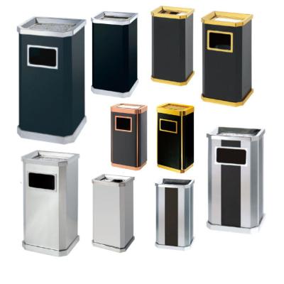 中国 Hotel Supermarket School Fruit Peel Bucket Indoor and Outdoor Ash Bucket Shopping Mall Round Stainless Steel Trash Can 販売のため