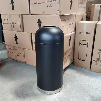 中国 Round Business Shop Hotel Outdoor Stainless Steel Large Capacity Trash Can 販売のため