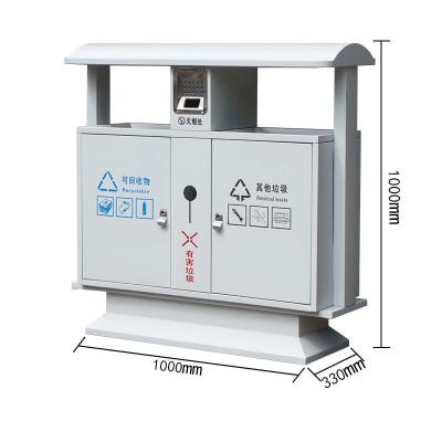 China Outdoor Garbage Bin Waste Bin Metal Fabricator Stainless Steel Garbage Bin Lid Waste à venda