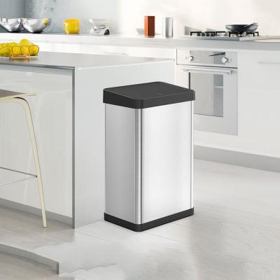 중국 Household Removable Kitchen Living Room Large-Capacity Stainless Steel Hand-Operated Trash Can 판매용