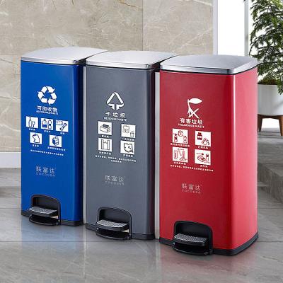 China Hotel Celevator Oncealed Open Top square Sanitatio Stainless Steel Ashtray Trash Can à venda
