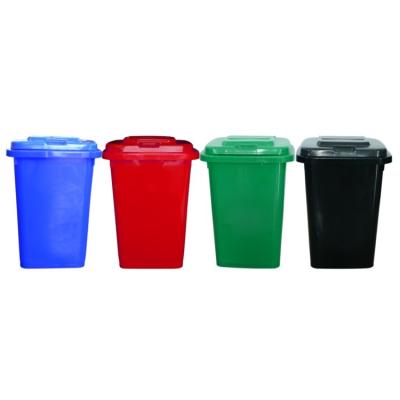 China Contenedor de basura exterior de 50L Contenedor de basura exterior de plástico en venta