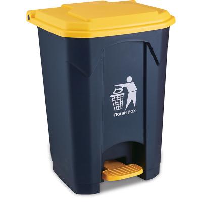 China 100L Outdoor Large Commercial Plastic Trash Can Household Trash Can with Lid Office Foot-operated Trash Can zu verkaufen