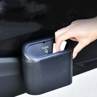 China Automotive Supplies Automotive Interior Creative DIY Vehicle Mounted Vehicle Storage Bucket Portable Plastic Folding Garbage Can for sale