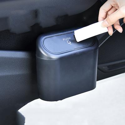 China Automotive Supplies Automotive Interior Creative DIY Vehicle Mounted Vehicle Storage Bucket Portable Plastic Folding Garbage Can for sale