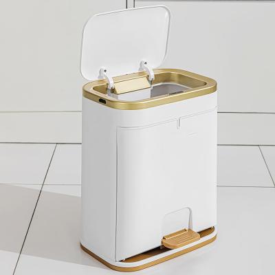 China Electronic Sensor Pedal Kitchen Large Capacity Plastic Trash Can Waste Bin for sale
