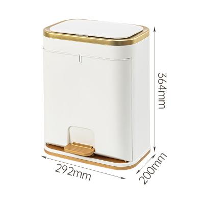 China Electronic Sensor Pedal Kitchen Large Capacity Plastic Trash Can Waste Bin for sale
