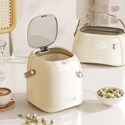 China Desktop Trash Can Home Dorm Office Trash Can Living Room Press Waste Bin with Lid for sale