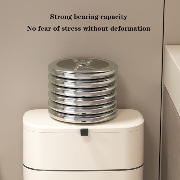 Quality Kitchen Hanging Trash Can Household Cream White Traceless Adhesive Cabinet Trash for sale