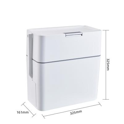 China Household Sewing Automatic Packing Pull-out with Toilet Brush 2-in-1 square with Brush Garbage Can for sale