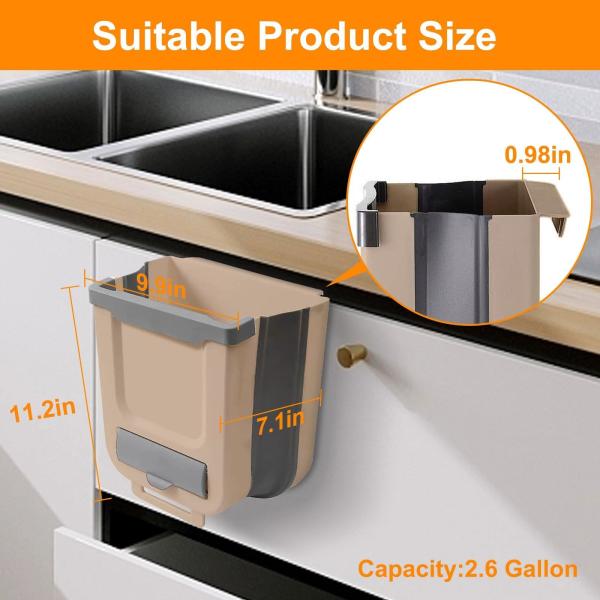 Quality Hot Selling Good Price Solid and Reliable Hanging Kitchen Trash Can Foldable for sale