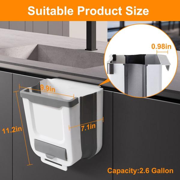 Quality Hot Selling Good Price Solid and Reliable Hanging Kitchen Trash Can Foldable for sale