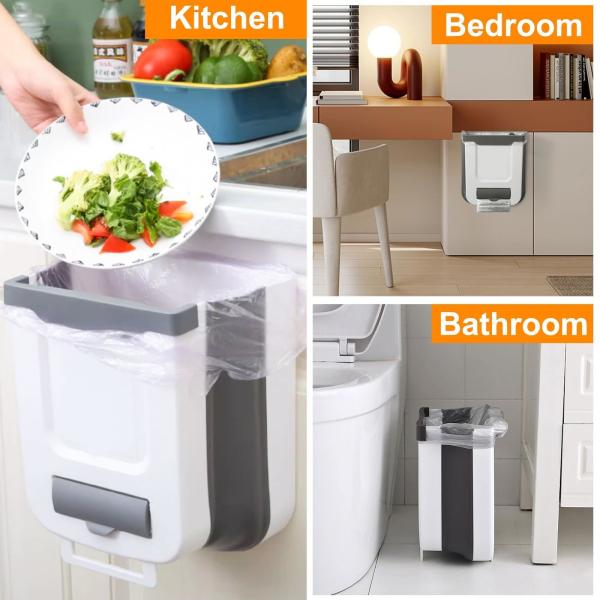 Quality Hot Selling Good Price Solid and Reliable Hanging Kitchen Trash Can Foldable for sale