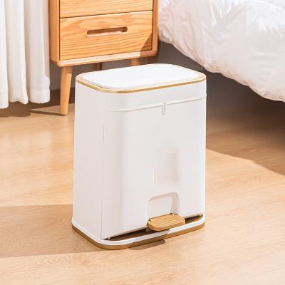 China High Appearance Horizontal Narrow square Pressing Foot Can Open the Lid to Free Hands Waste Recycling Bin for sale