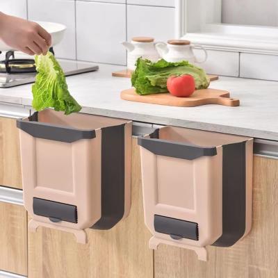 Китай Collapsible Hang Small Plastic Garbage Can 2.4 Gallon Foldable Waste Bin for Kitchen Trash Can продается