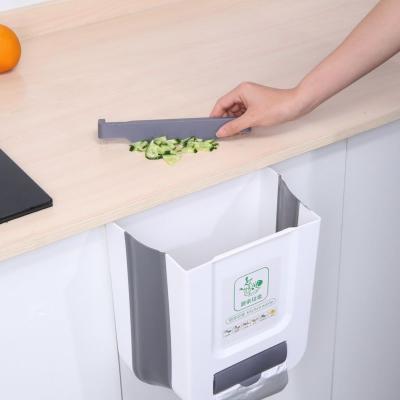 Китай Cans Door Drawer Hanging Folding Waste Bin Handheld Cabinet Portable Wall Mounted Trash Can for Kitchen продается