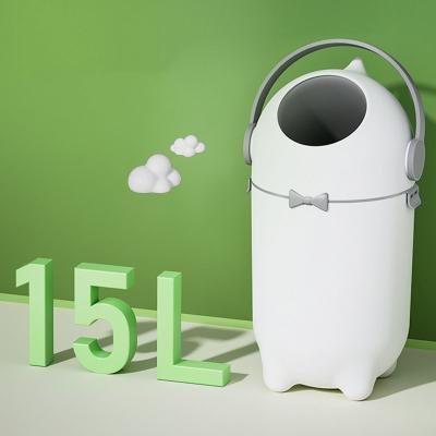 China Odor Proof Waterproof Diaper Trash Bin Pink White Black Diaper Garbage Can for sale