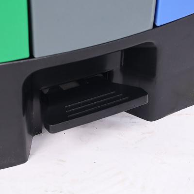 China Twin Thickened Separate Trash Can Foot Operated Trash Sorter Bin for sale