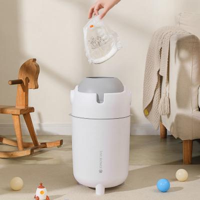 China Hot Sale Manufacture Quality Baby Diaper Pail Anti-Odor with Two Layers Lid Design Multifiuntion Baby Diaper Pail for sale