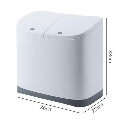 China New Design Kitchen Trash Can Sorting Garbage Cans Household Dry and Wet Separation With Lid zu verkaufen