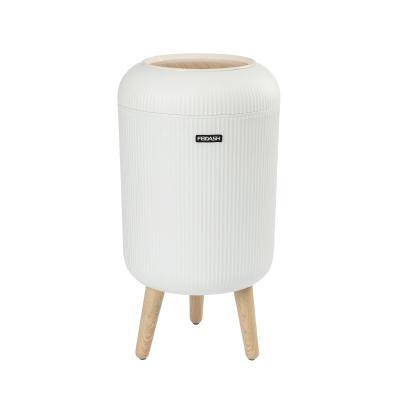 China Large Kitchen Household Bathroom with Lid Creative Living Room Tall Kitchen Plastic Trash Can for sale