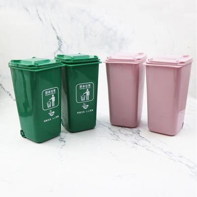 China Promotional Eco Friendly Kids Desktop Mini Trash Can Fancy Table Pen Holder for Christmas Gift for sale