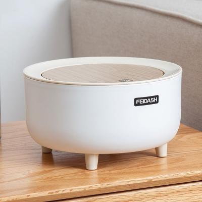 China Cute Mini Table Personalized Bedside Dormitory Dresser with Lid Living Room Creative Storage Bucket Desktop Small Trash Can for sale