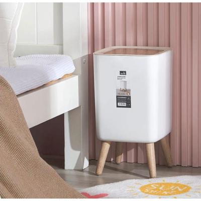 China Square Dustbin Household Living Room Bedroom Hotel Commercial Room Creative Tall Trash Can with Lid for sale