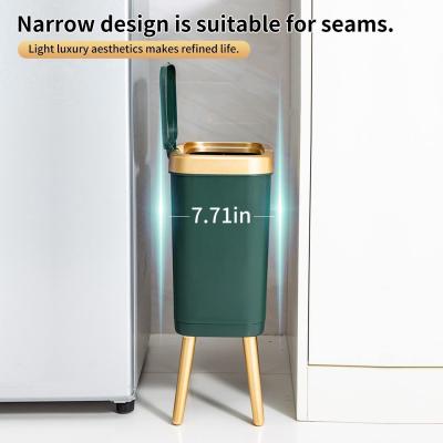 China European Style Indoor Trash Can Long Legged Morandi Color Rectangular Trash Can for sale