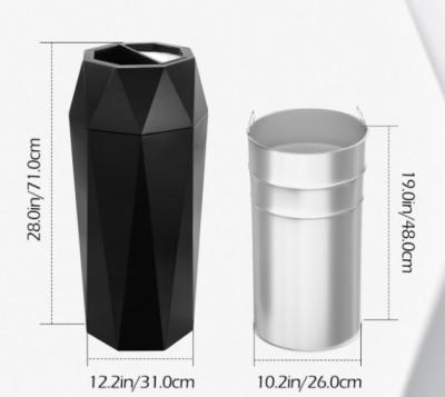 China Round Shape Custom Trash Can with Sensor Lid for Easy Cleaning and Household Use for sale