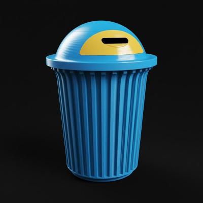 China DIY Printed Custom Trash Can with 10mm Thickness and 30L-1100L Capacity Pedal Recycle Bin for sale