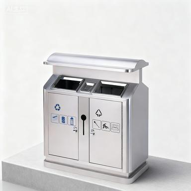 China Stainless Steel Thickened Waste Bin with 30L to 1100L Capacity for Indoor and Outdoor Use for sale