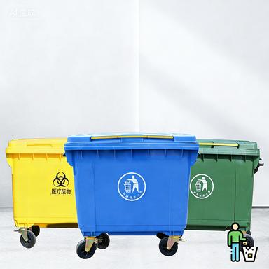 China Customizable 1100L Large-Capacity Stainless Steel Trash Bin with Ergonomic Handles and Fingerprint Resistant Finish for sale