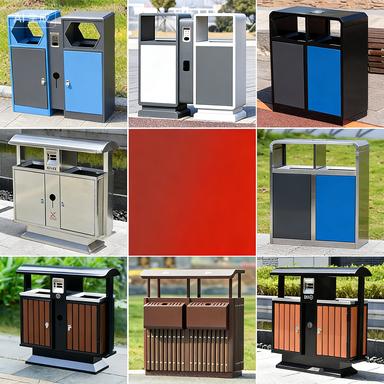 China Stainless Steel Outdoor Trash Bin with Sensor Lid in Matte Black for Easy Cleaning for sale