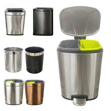 China Double-Layer Stainless Steel Ashtray Bin with Odor Control and Waterproof Design for Hotels and Clubs for sale