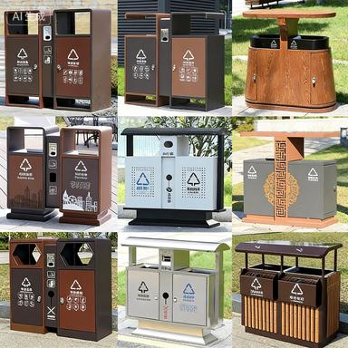 China Customizable Stainless Steel Outdoor Bin with 30L Capacity and Non-slip Rubber Feet for Sanitation for sale