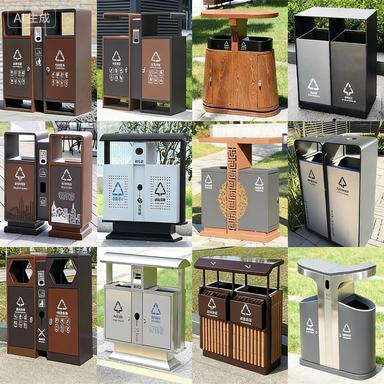 China Custom-Made 160L Volume Outdoor Waste Bin with Fingerprint Resistant Finish and 2 Years Warranty for sale