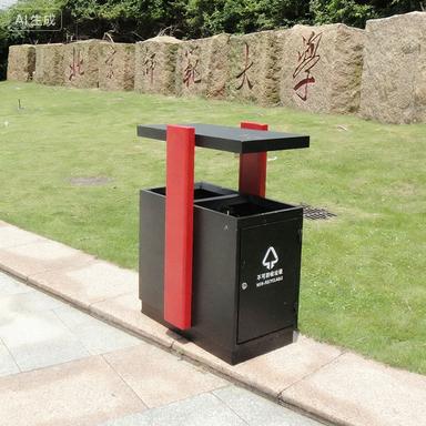 China 30 Liters Capacity UV Resistant Outdoor Garbage Bin with Built-in Charcoal Filter for Street Waste Sorting for sale