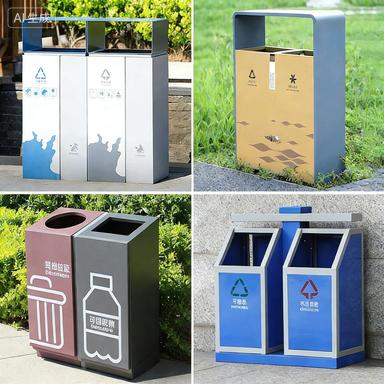 China Stainless Steel 160L Sensor Lid Trash Can for Outdoor Sanitation and Community Waste Management for sale