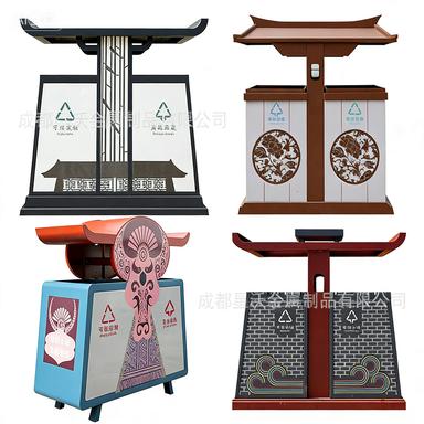 China Stainless Steel Trash Can for Outdoor Use with Easy to Clean Design, Customizable Logo, and Healthy Eco-friendly Recycling for sale