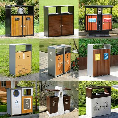 China Fingerprint Resistant Stainless Steel Trash Bin with Swing Lid and 30L-1100L Capacity for Commercial Use for sale