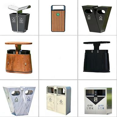 China Custom Outdoor Sanitary Trash Bin - Galvanized Steel & Stainless Steel Garbage Can for Scenic Areas & Parks for sale