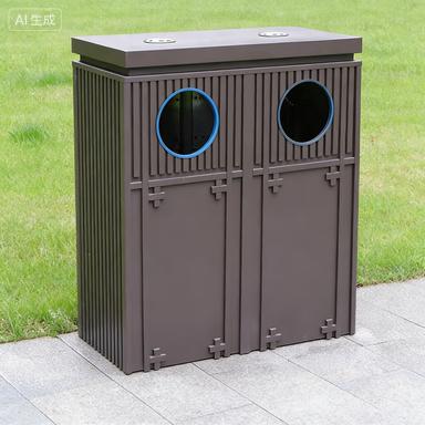 China Custom Stainless Steel 160L Outdoor Trash Bin with Sensor Lid for Commercial Waste Containment for sale