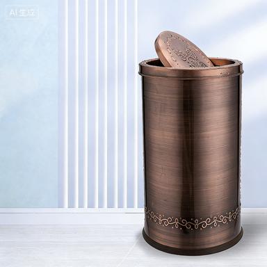 China Custom Heavy-duty Stainless Steel Trash Can with Built-in Charcoal Filter and Customizable Logo for sale